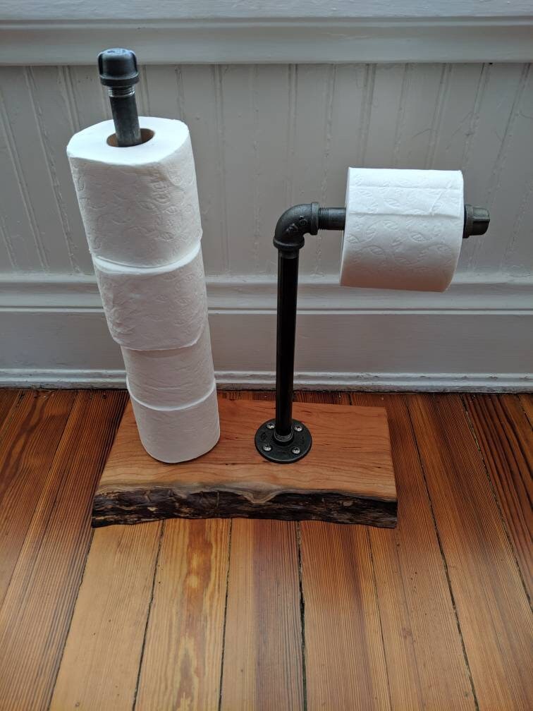 Live Edge Toilet Paper Holder - Gambill Woodworking